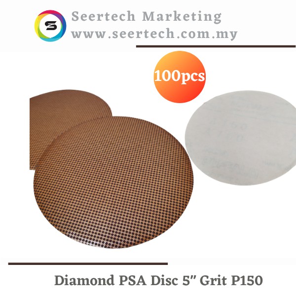 Stock Clearance Diamond Grit Sand Paper PSA Disc 5" 🔆100 pieces 🔆125mm ...