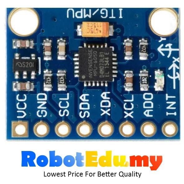 GY-521 6DOF MPU 6050 GY521 3 Axis Gyro Accelerometer Sensor Module for ...