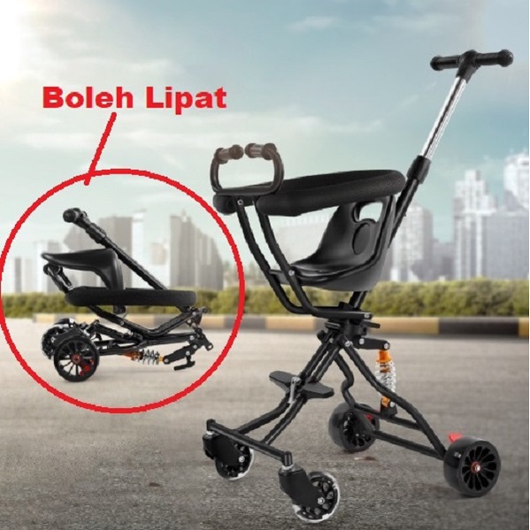 SAVE SPACE Foldable Magic Stroller with Suspension Exclusive Magic ...