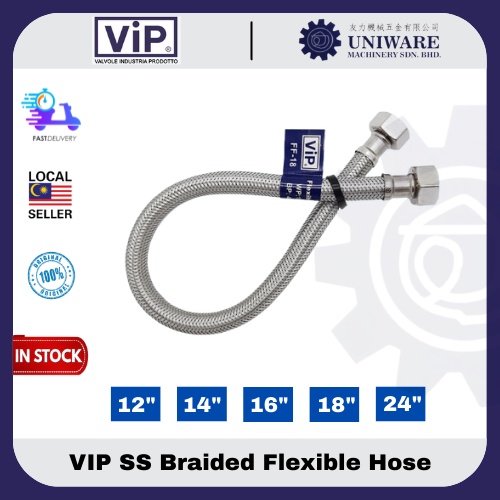 🔥100% ORIGINAL🔥 VIP Stainless Steel Braided Flexible Hose - 12", 14 ...