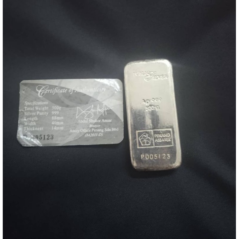Public Gold Silver Bar 500g | Shopee Malaysia