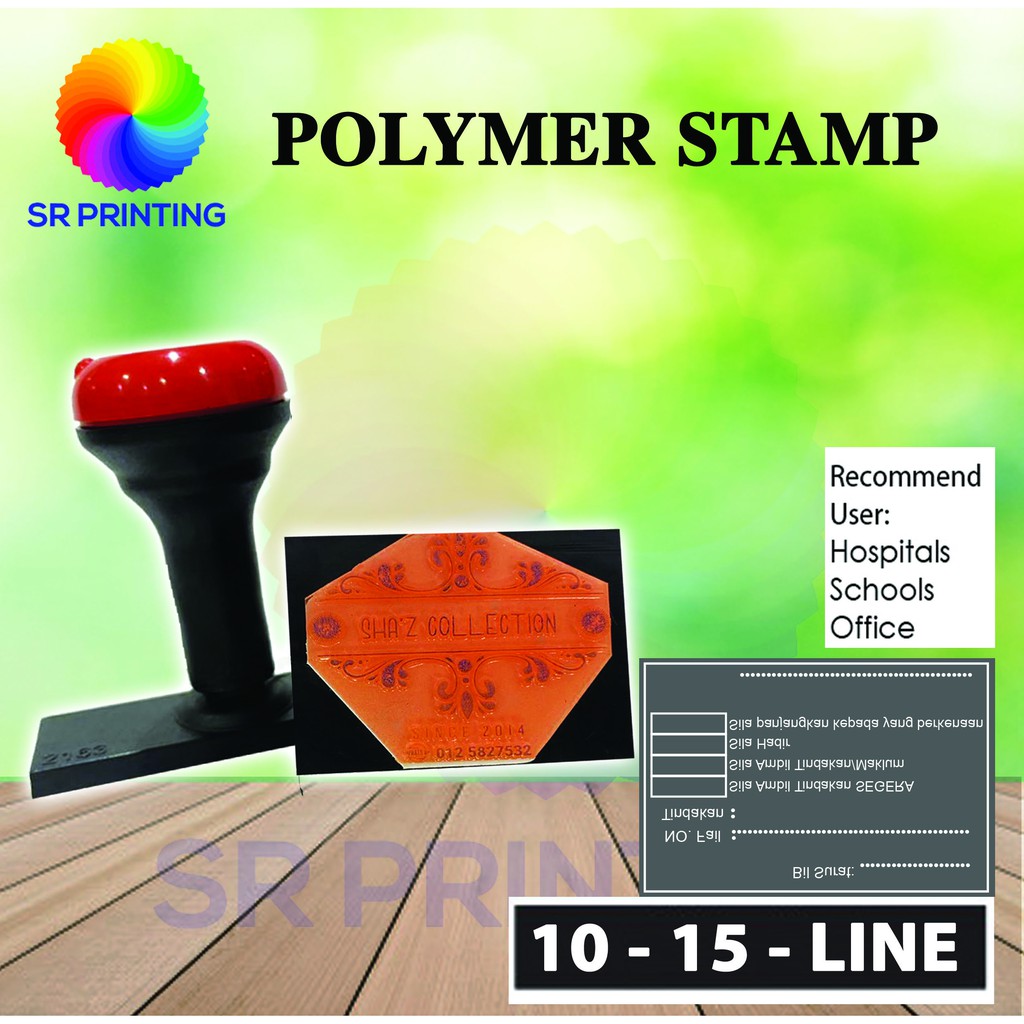 SAME DAY POST OUT Rubber Stamp Custom Made Cop Getah (Name Chop ...