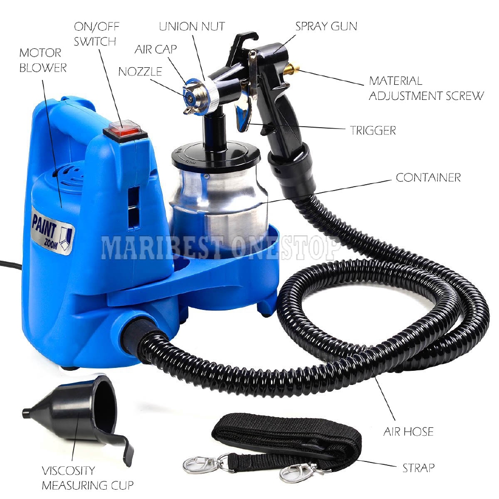 Mesin Spray Cat / CX004 Paint Zoom 650W Electric Paint Spray Gun Copper ...