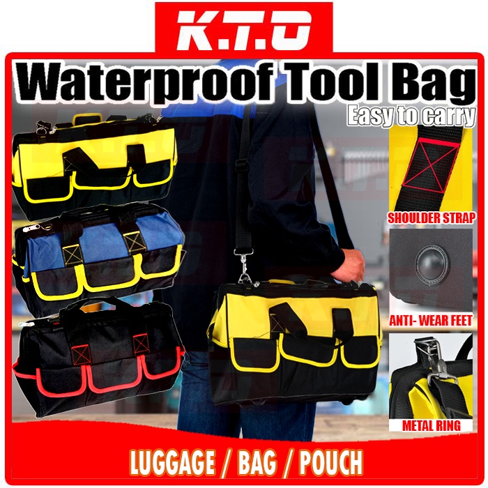 WATERPROOF HARDWARE KIT TOOL BAG ZIP STORAGE ORGANIZER BALL BASE BOTTOM ...