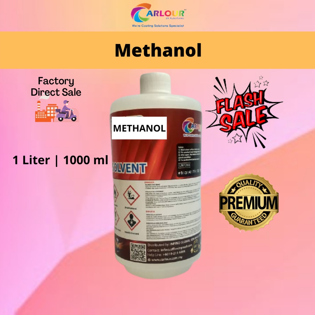 Methanol 99% Purity Methanol Alcohol Original Raw Solvent / 1 Liter ...
