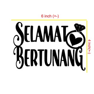 [Murah Berkualiti] 1PCS SELAMAT BERTUNANG Sticker Balloon Size Minimum ...