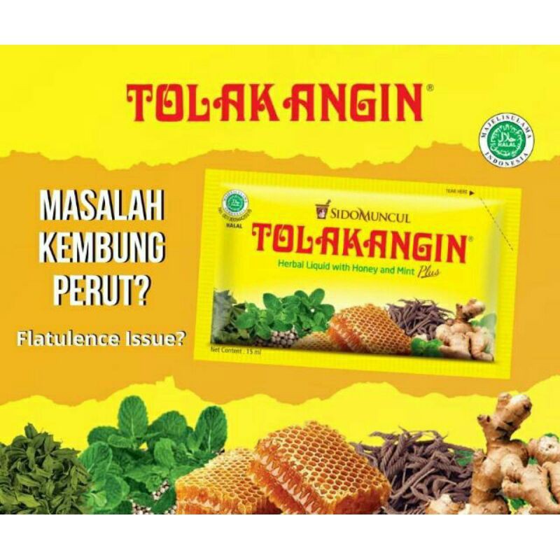 Sidomuncul Tolak Angin Ubat Cair Herba Masuk Angin Madu 15ml ( Peket ...