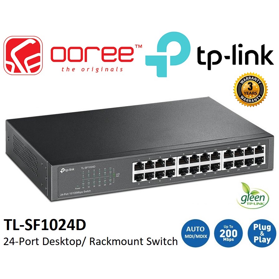 TP-LINK TL-SF1024M / TL-SF1024D 24-PORT 10/100MBPS DESKTOP SWITCH WITH ...