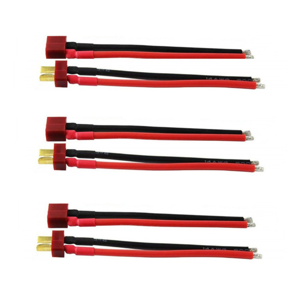 1pcs Deans Style T Plug Male Female Connector Silicone Wire With 10CM ...