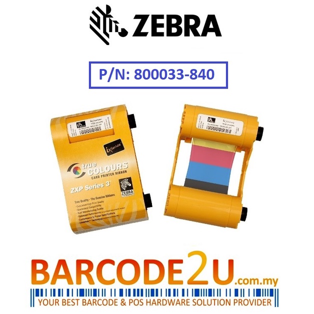 Zebra ZXP Series 3 YMCKO ribbon (800033-840) | Shopee Malaysia