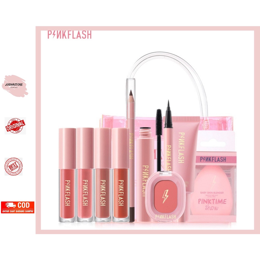 (JOENASTORE) Pink Flash MAKEUP BEAUTY SET THE HOTTEST MAKEUP SET 6 ...