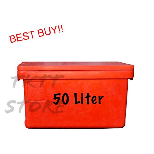 TKTT Heavy Duty Insulated Ice Box Fish Box Ice Bucket Cooler Box Cold ...
