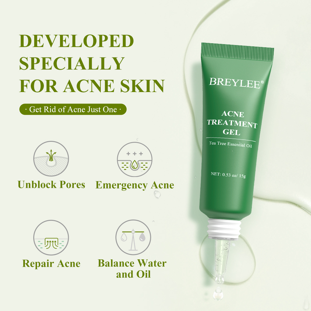 BREYLEE Acne Treatment Gel Efficient Remove Acne Pimple Skincare Serum Salicylic Acid Oil ...