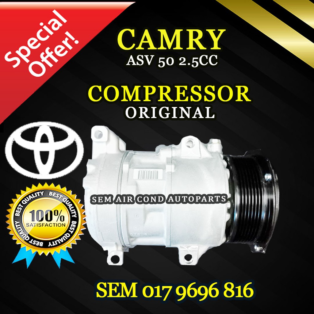 TOYOTA CAMRY ASV50 2.5CC ORIGINAL DENSO ND 7PK 7SEU17C COMPRESSOR ...