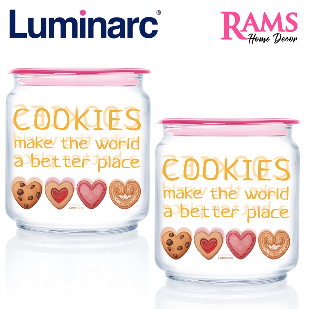 Luminarc 2 Pcs 750ML Rondo Jar Set / Airtight Glass Canister Set ...