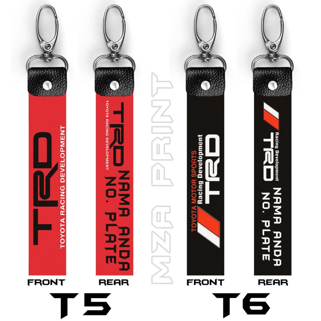 TRD TOYOTA LANYARD KEYCHAIN CUSTOM DESIGN BOLEH TAMBAH NAMA/NO.PLATE ...