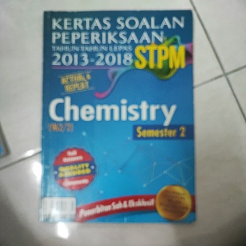 KERTAS SOALAN STPM.CHEMISTRY SEM2(books/pdf) | Shopee Malaysia