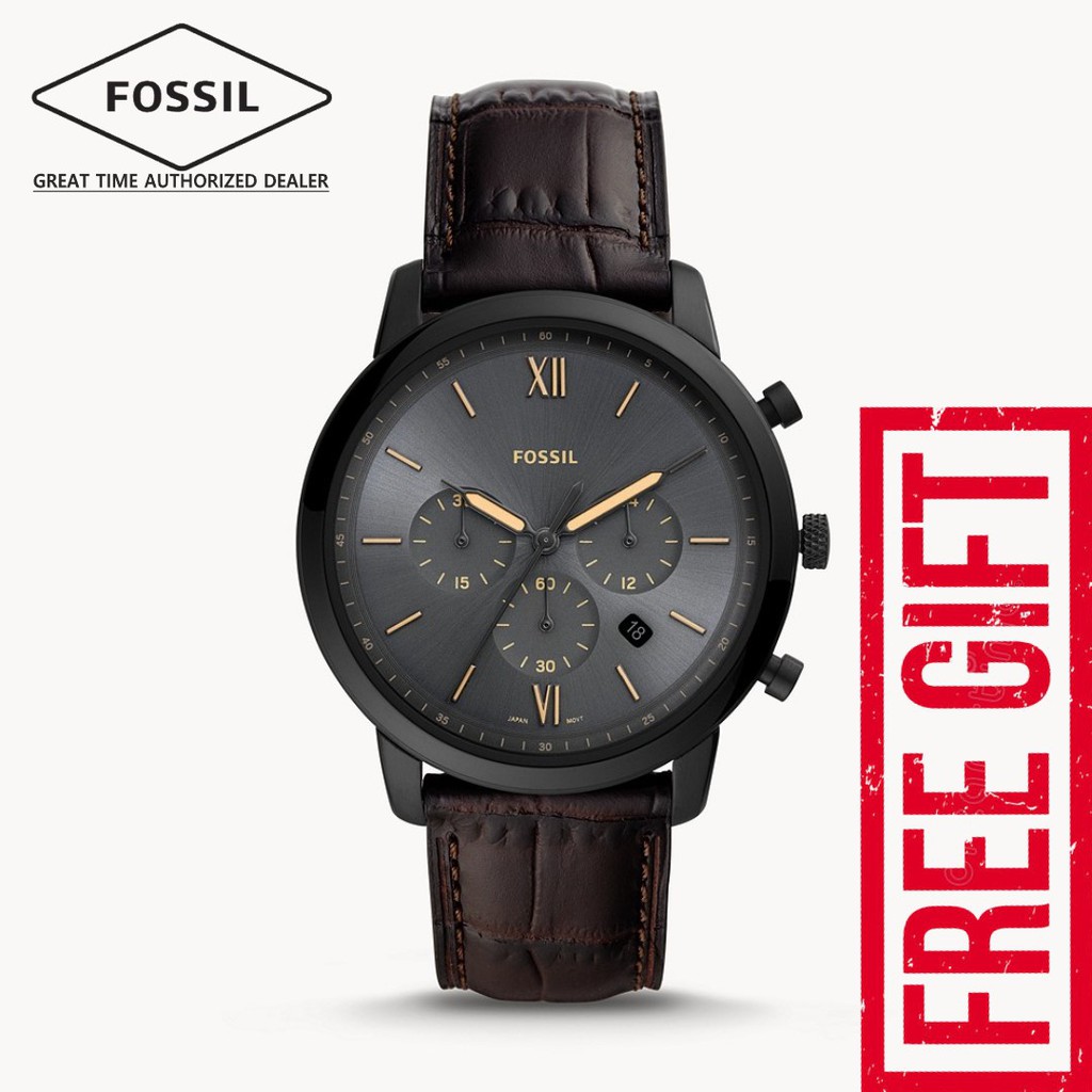 Fossil Watch FS5579 Neutra Chronograph Brown Leather Gent's Watch ...