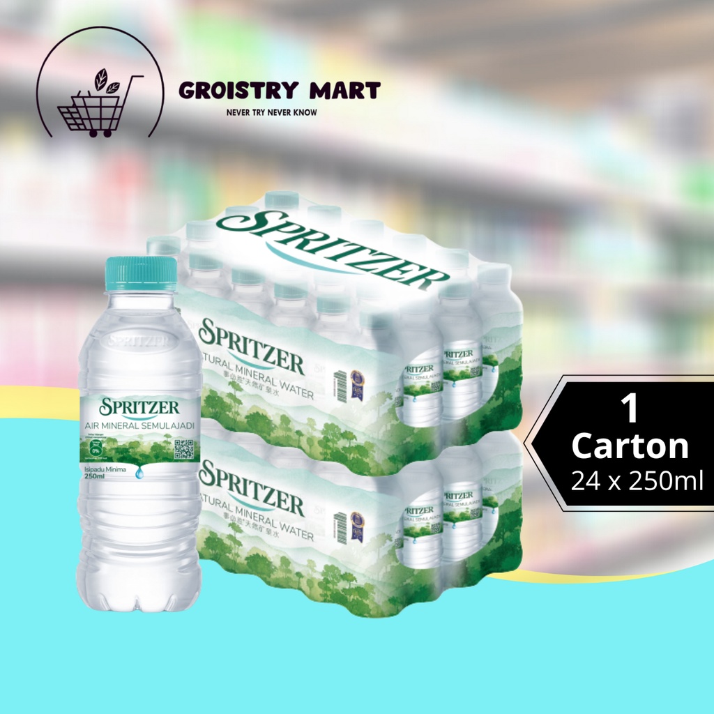 Spritzer Mineral Water - Shrink Wrap 250ml ( 24 x 250ml ) 1 Carton [Klang Valley & Seremban ...