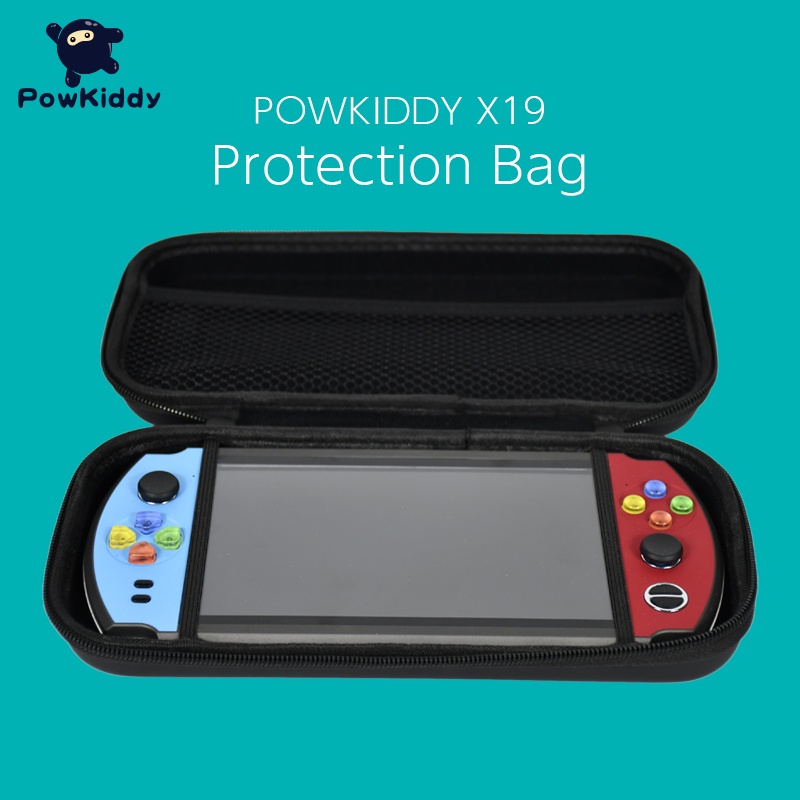 POWKIDDY for X19 7 inch Large Screen Handheld Bag Protective Cover Retro Handheld Game Console Bag Easy To Carry