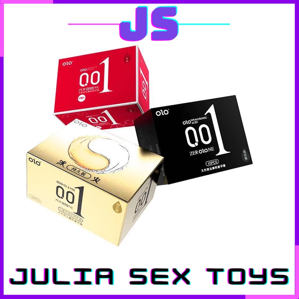 JS OLO Condom ORIGINAL 0.01mm Thinnest OLO Kondom 0.01 Natural Latex Delay Kondom Paling NIPIS ...