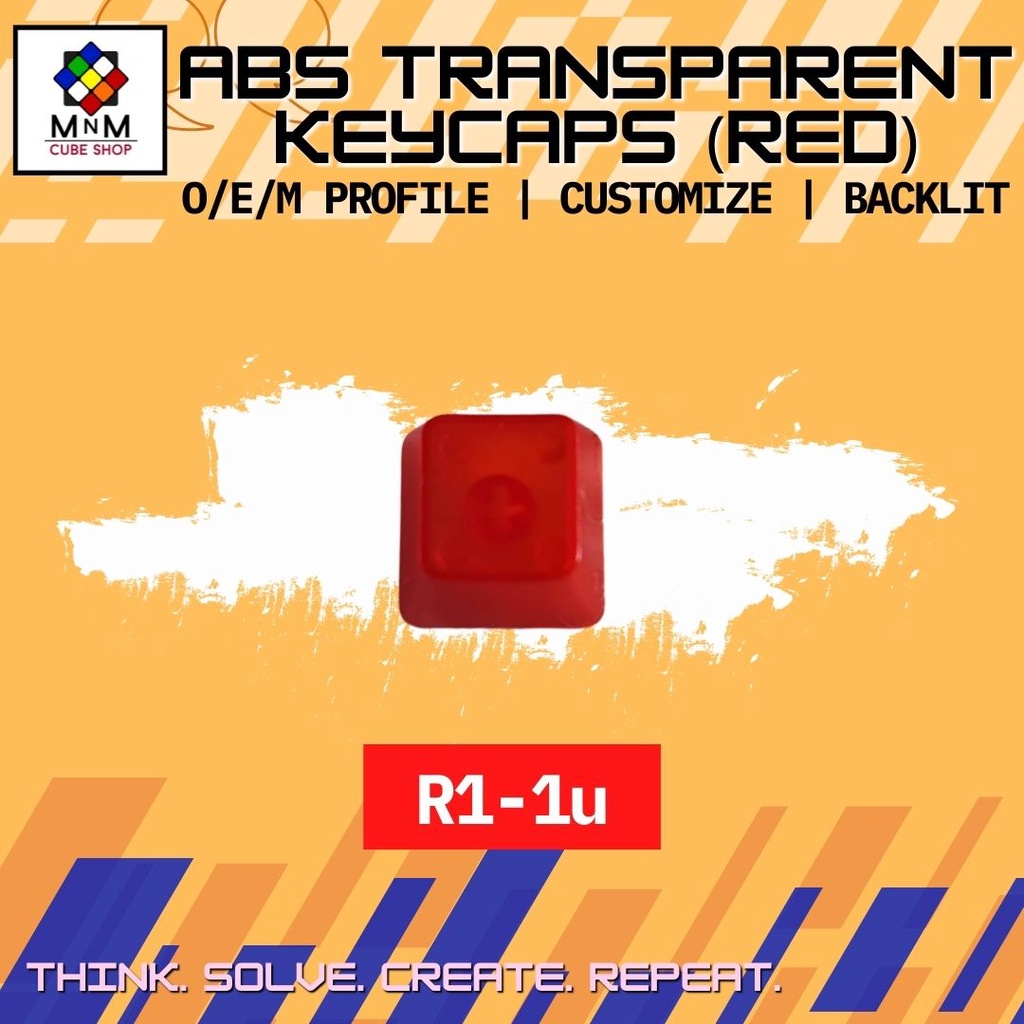 Transparent Red ABS Keycaps Mechanical keyboard Matte Backlit For R4 R3 ...
