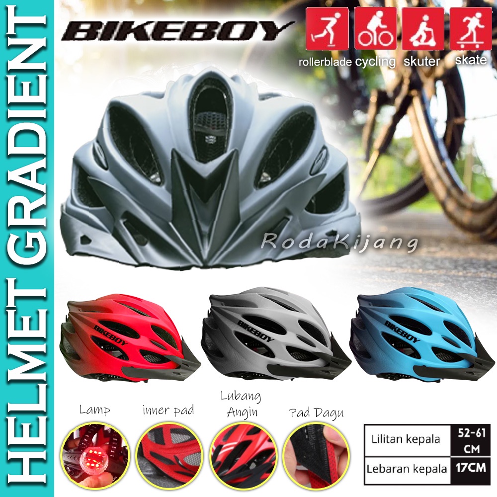 Gradient Cycling Helmet Topi Safety Basikal Riding Cap MTB Helmet ...