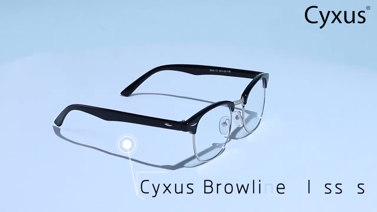 Cyxus Computer Gaming Glasses Anti Blue Glasses Half Rim UV Eyestrain ...
