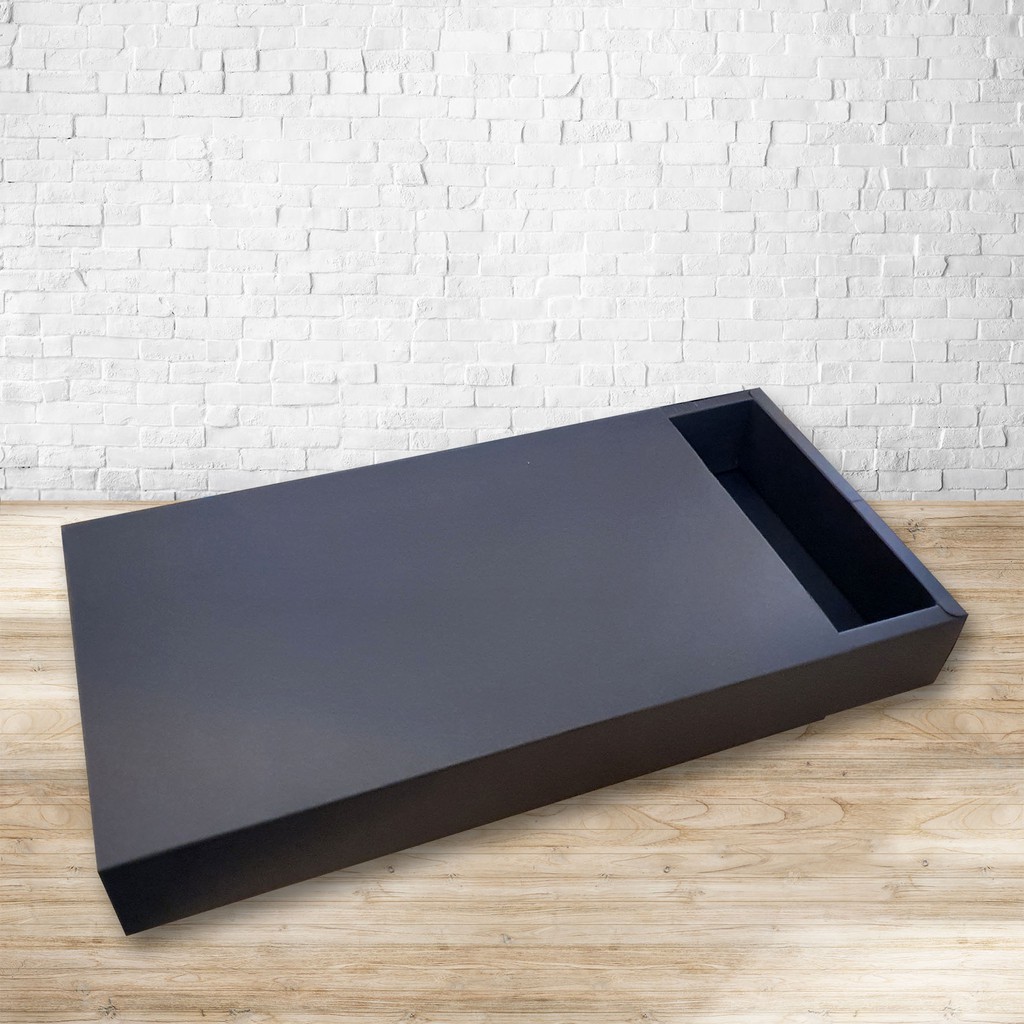 32x19x5 Book Black Box | Black Kraft Box | Slide in T-Shirt Black Box ...