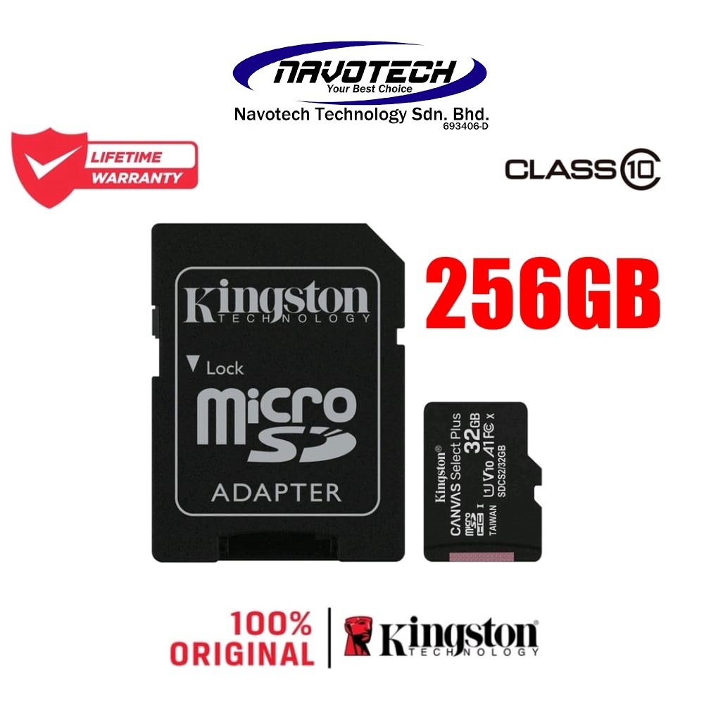 Kingston 256GB MICROSD Canvas Select Plus MicroSD Card (256GB) SDCS2/256GB | Shopee Malaysia