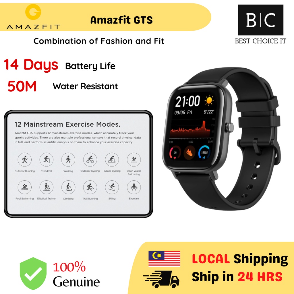 Amazfit GTS | 341 PPI AMOLED Display | Editable Widgets Slim Metal Body ...