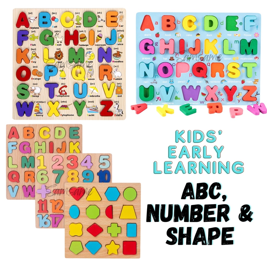 🔥Hot item🔥🔠ABC 26pcs Wooden Colorful Alphabet Wooden Number Shape ...