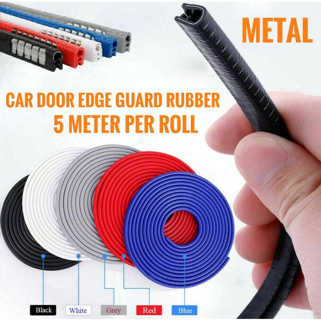 5M Car Door Protector Rubber Seal Strip Door Edge Guard Soundproof Anti ...