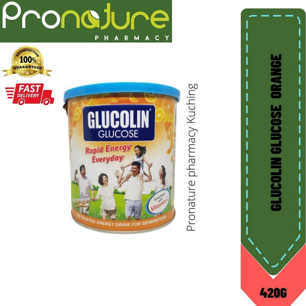 GLUCOLIN GLUCOSE VITAMIN C ORANGE 420G | Shopee Malaysia