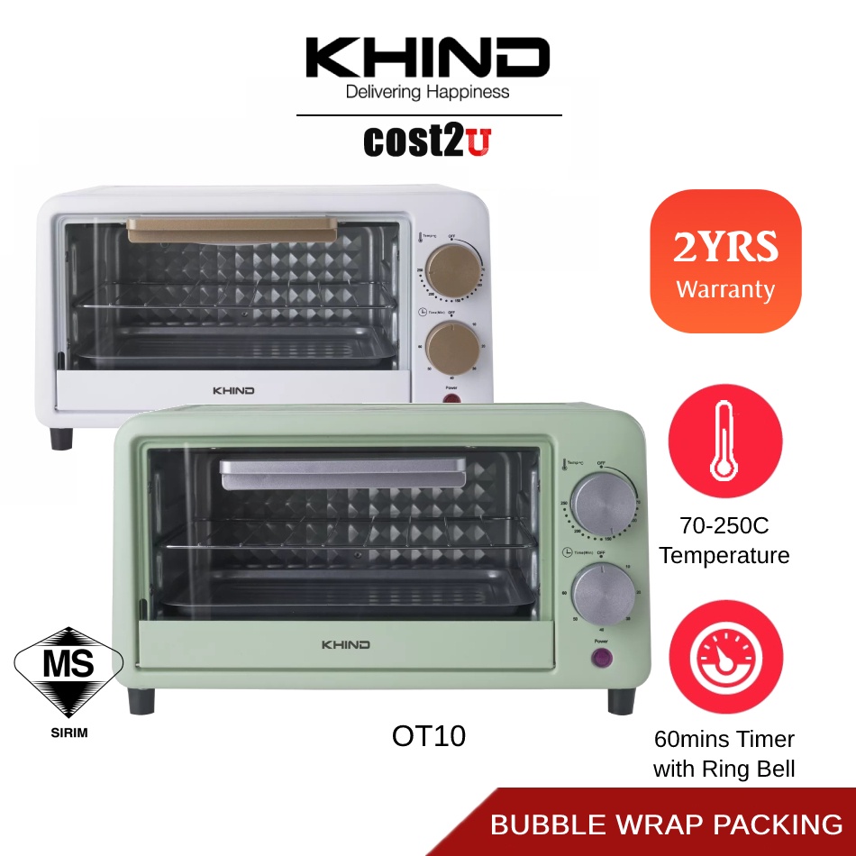 Khind 10L Mini Electric Oven (Fast Heat) | OT10 (Pembakar Roti Oven ...