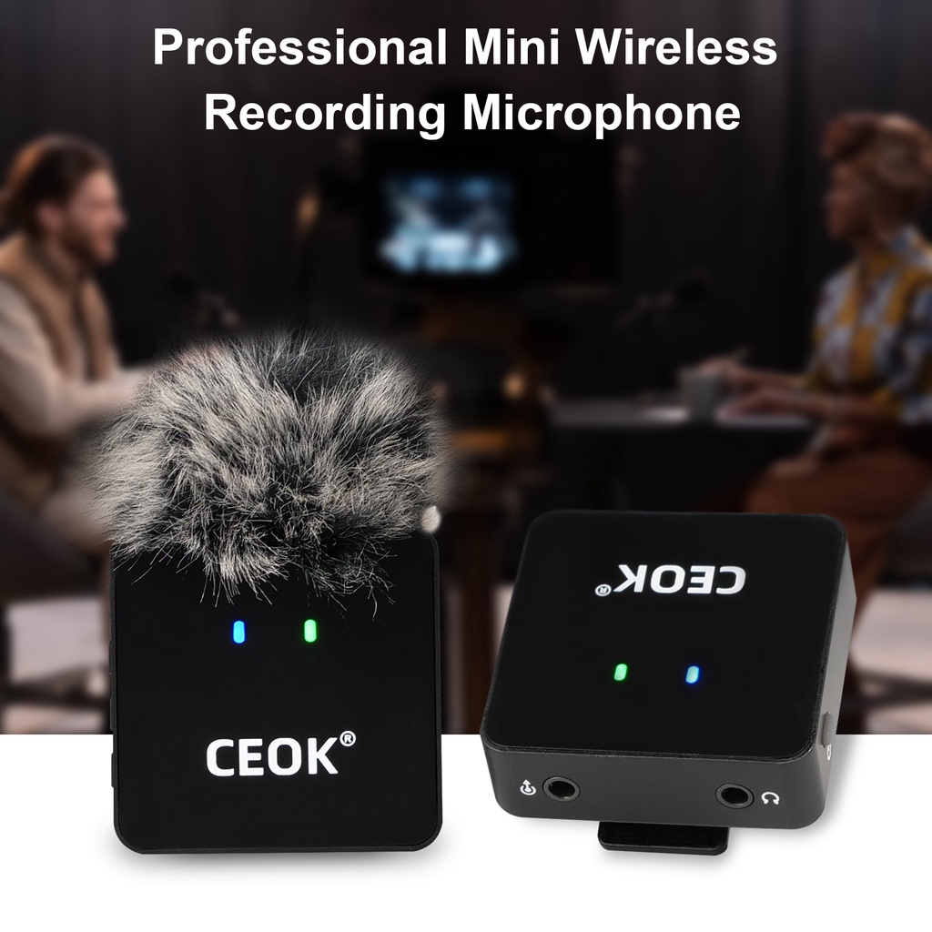 K8 UHF Mini Wireless Recording Microphone System 25M - 40M Effective ...