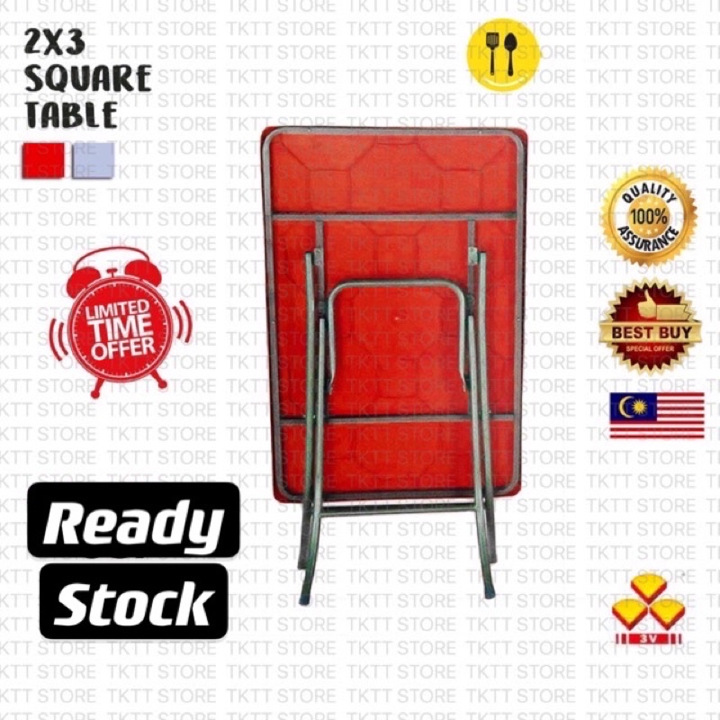 TKTT 2x3 Feet Plastic Foldable Table Portable Dining Table Study Table ...