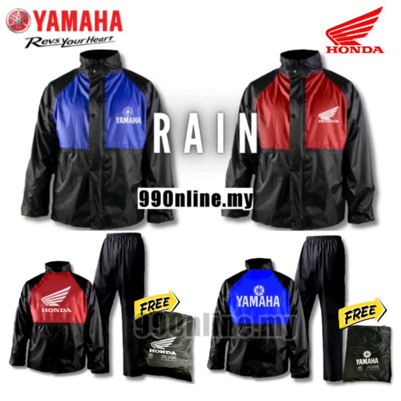 HONDA & YAMAHA RAINCOAT ( SINGLE LAYER ) BAJU HUJAN | Shopee Malaysia