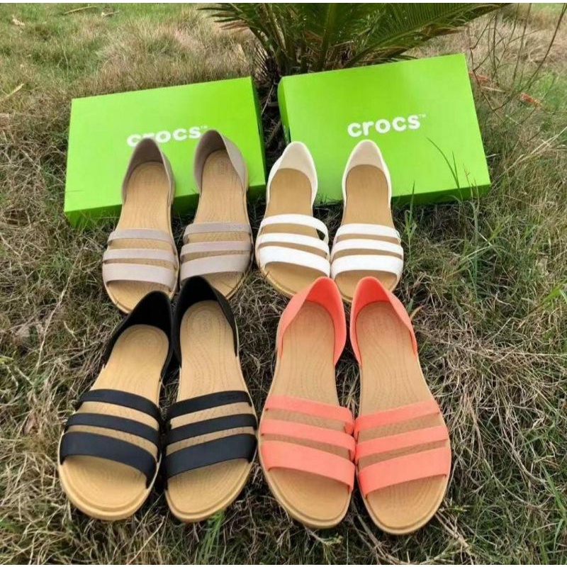 New!! Crocs tulum open flat Sandals for women | Shopee Malaysia