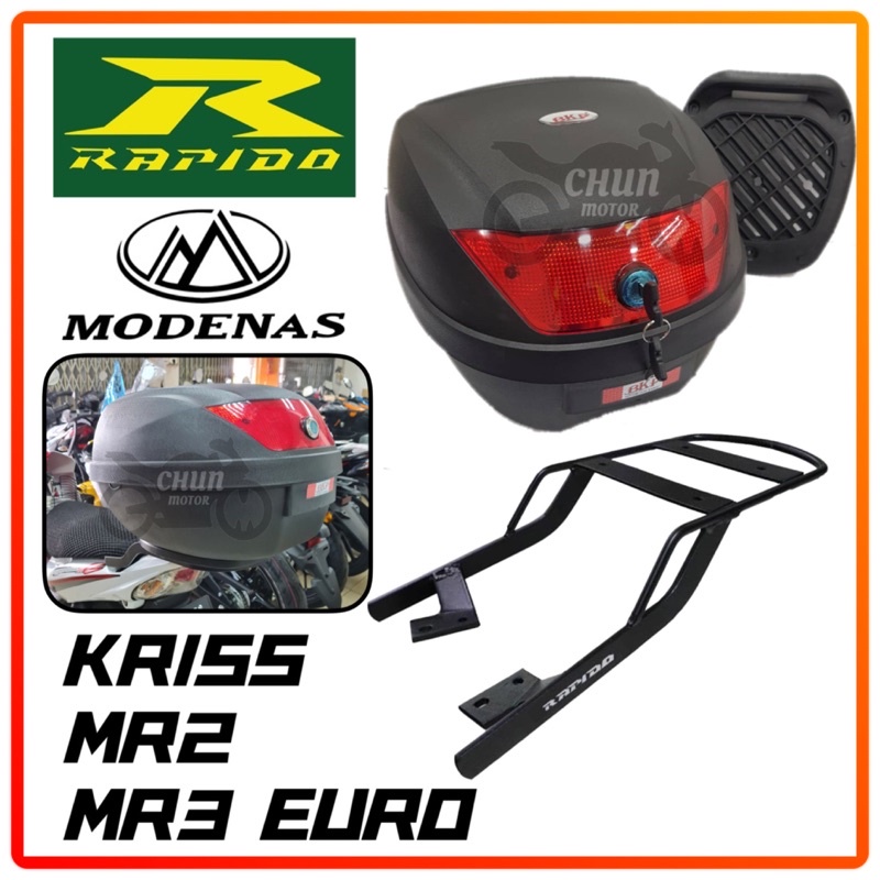 MODENAS MOTORCYCLE BKP BOX MONOLOCK + RAPIDO MONORACK / V RACK MOTOR ...