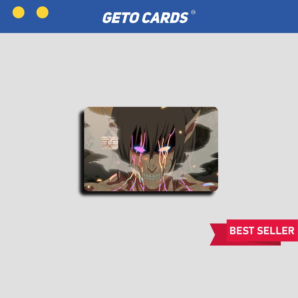 Anime Attack Titan Eren Yeager Hologram Special Editon Atm Card Skin ...