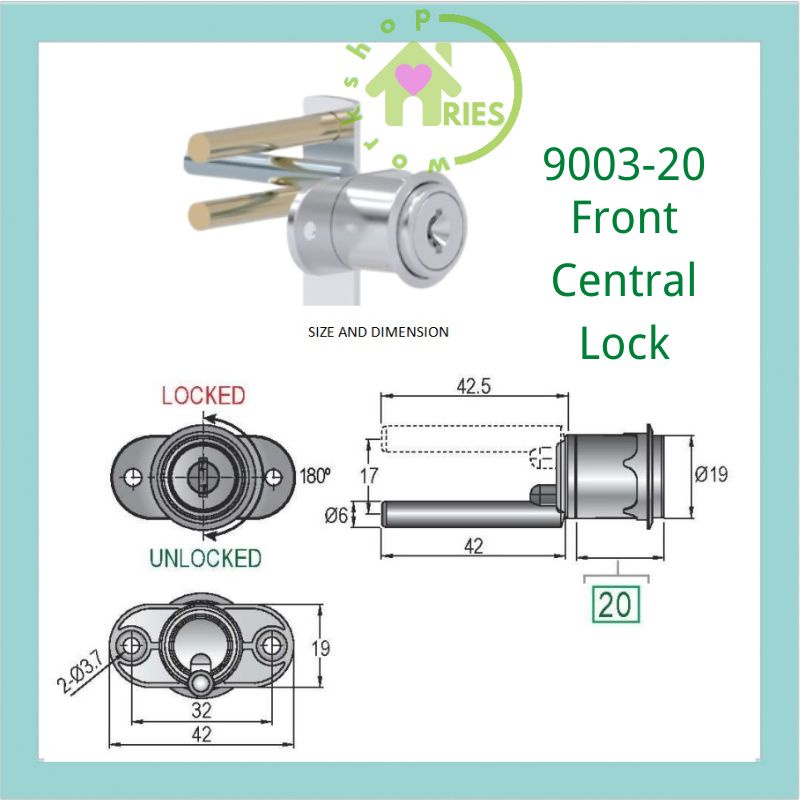 TARGET Front Central Lock / multi level lock /wood cabinet lock ...