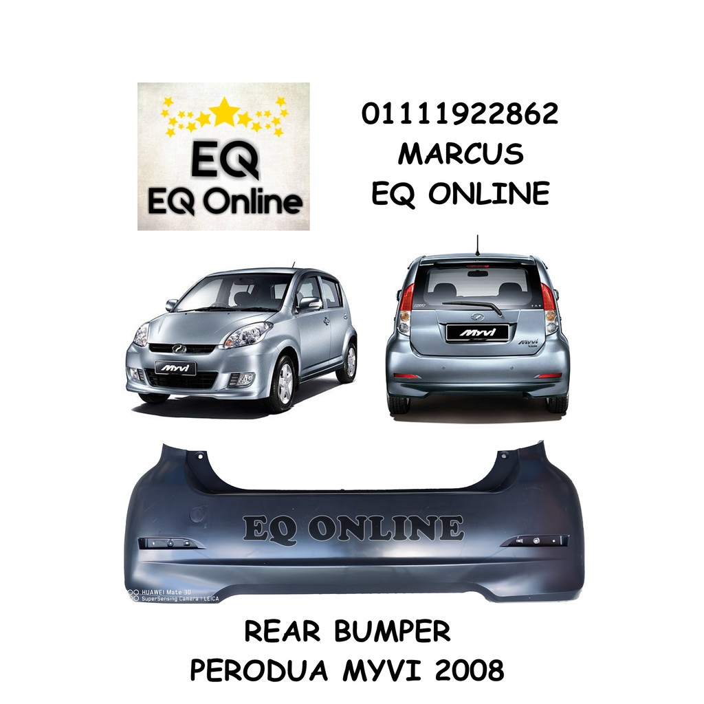 Perodua Myvi 2008 REAR Bumper PP Plastic Malaysia (BUMPER BELAKANG ...