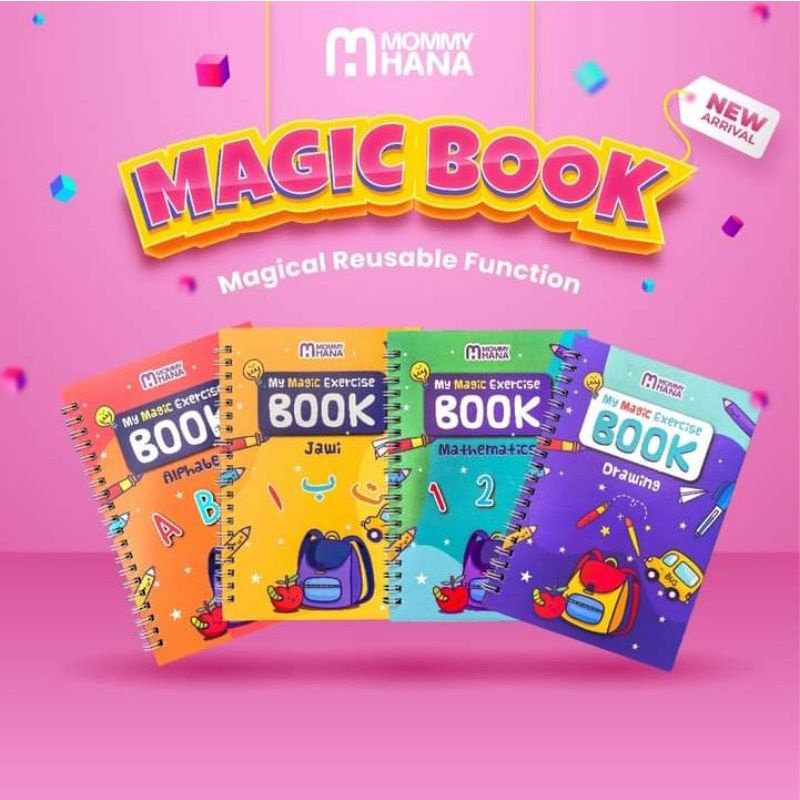 MY MAGIC BOOK MOMMYHANA | BUKU BELAJAR MENULIS | MY MAGIC BOOK KIDS ...