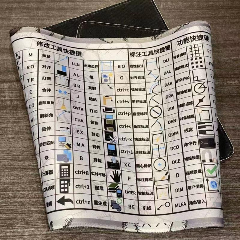 CAD shortcuts big mouse pad learning office essential artifact and ...