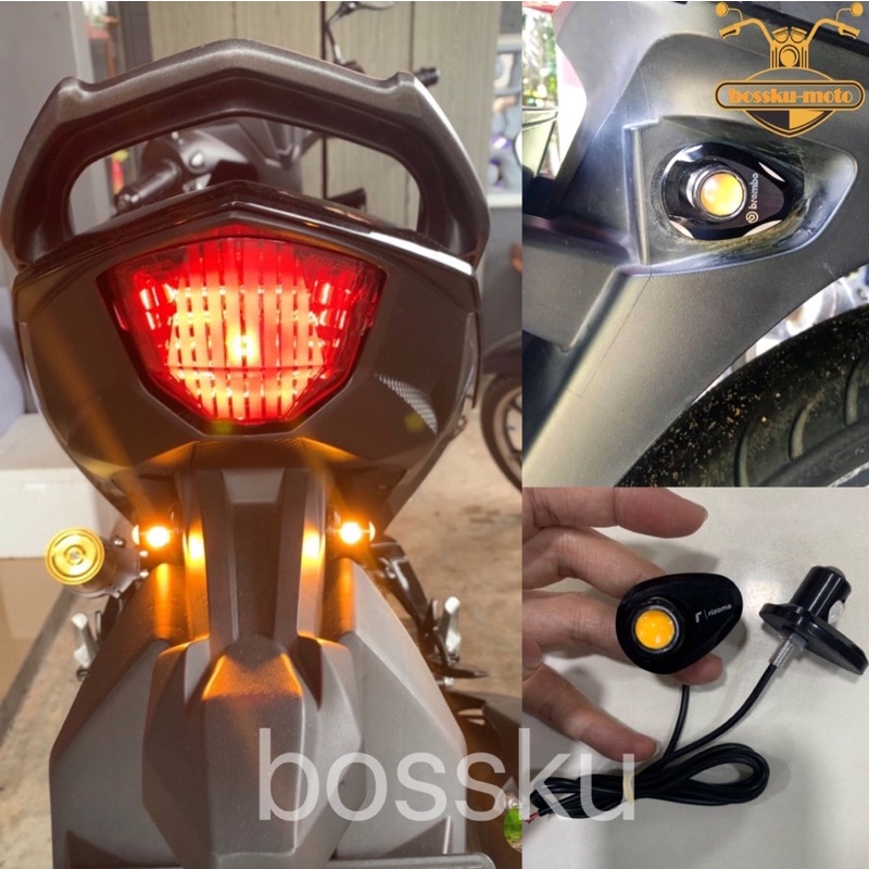 UNIVERSAL SIGNAL LED SEKALI BRACKET MINI SIGNAL TAMPAL LED MOTOSIKAL ...