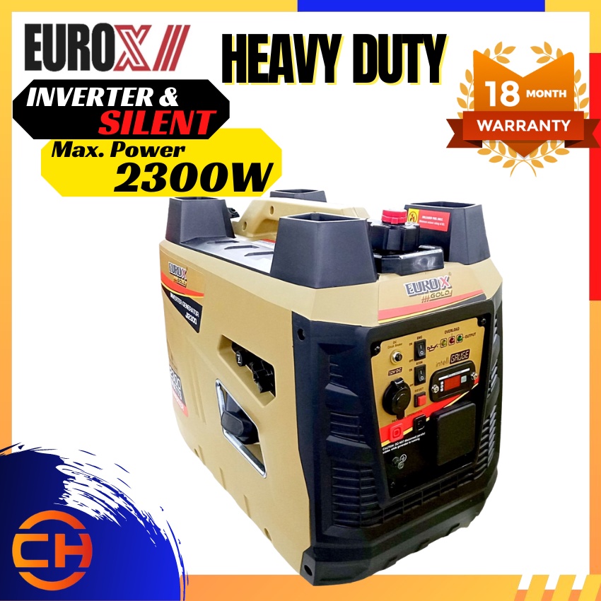 EUROX/ROBINTEC 2300WATT PORTABLE SILENT INVERTER GENERATOR JI2300 Heavy Duty 18 Months Local ...
