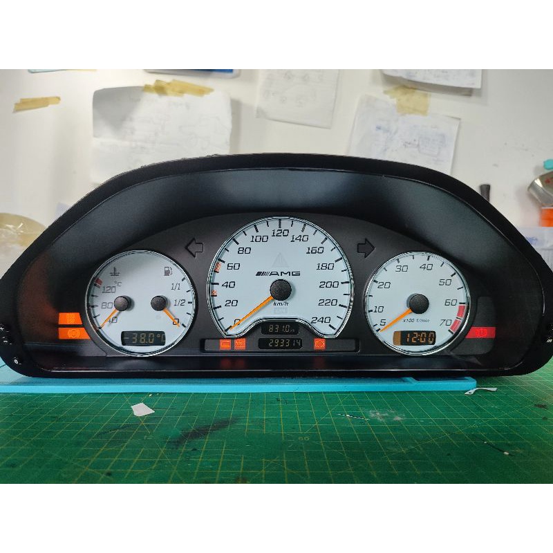 AMG white custom face plate for W210 W202 W208 cluster meter | Shopee ...