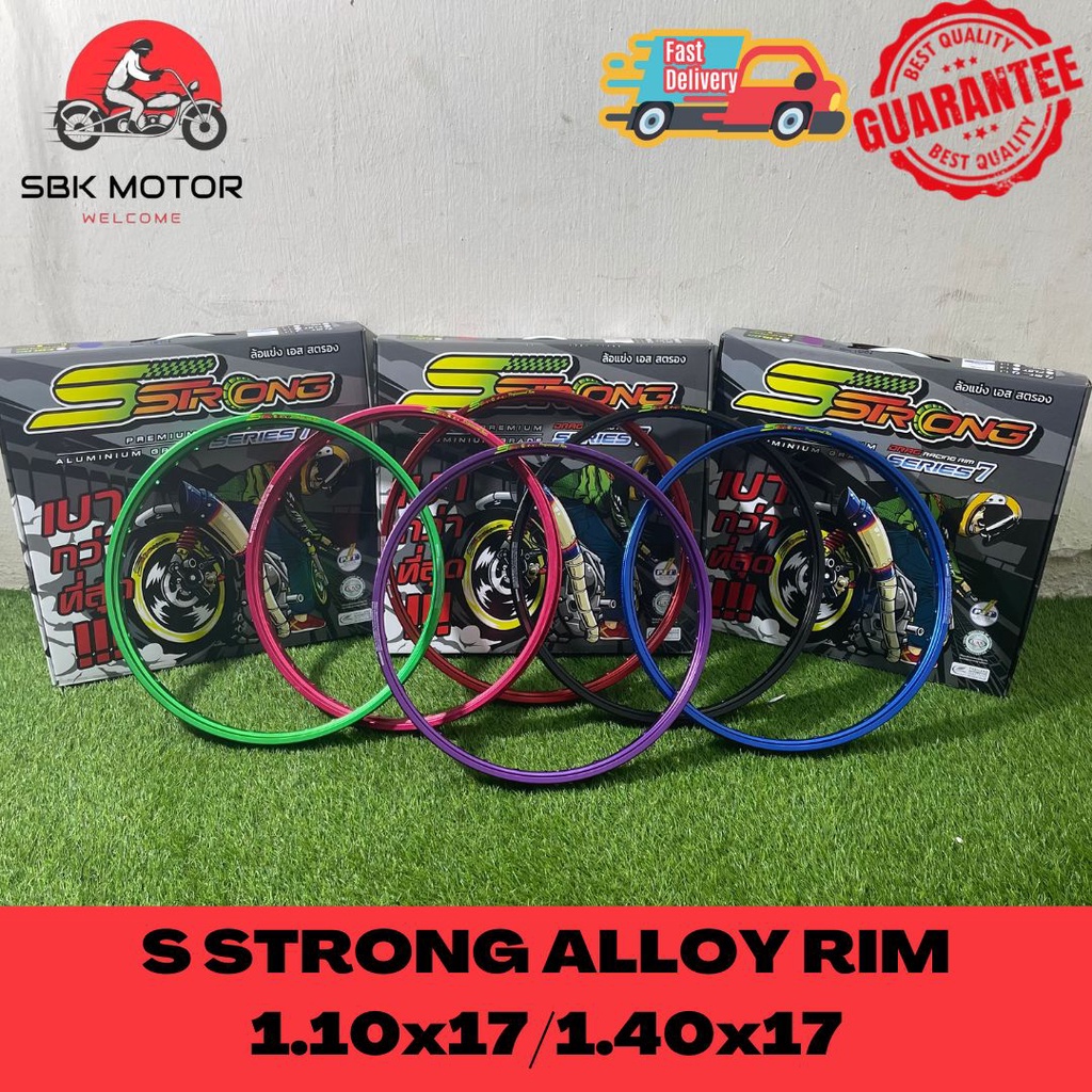 🔥【SBK MOTOR】S Strong Thai Alloy Rim 1.10x17 / 1.40x17 | Sport Rim Motor ...