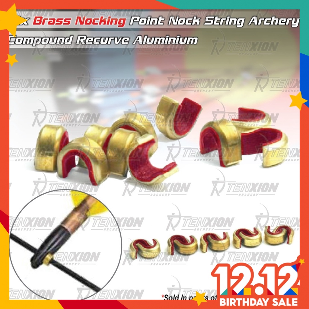 TenXion Archery Brass Nock String Buckle Recurve Bow String Tali Busur Nocking Point Anak Panah ...